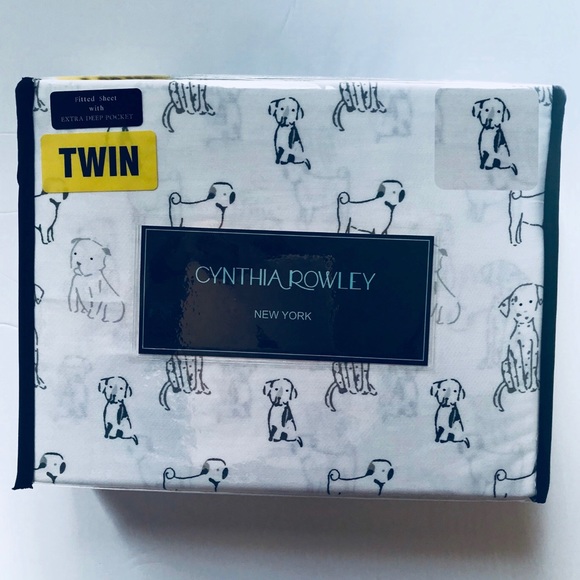 Cynthia Rowley | Bedding | Cynthia Rowley Gray Puppy Dog Pugs Twin ...